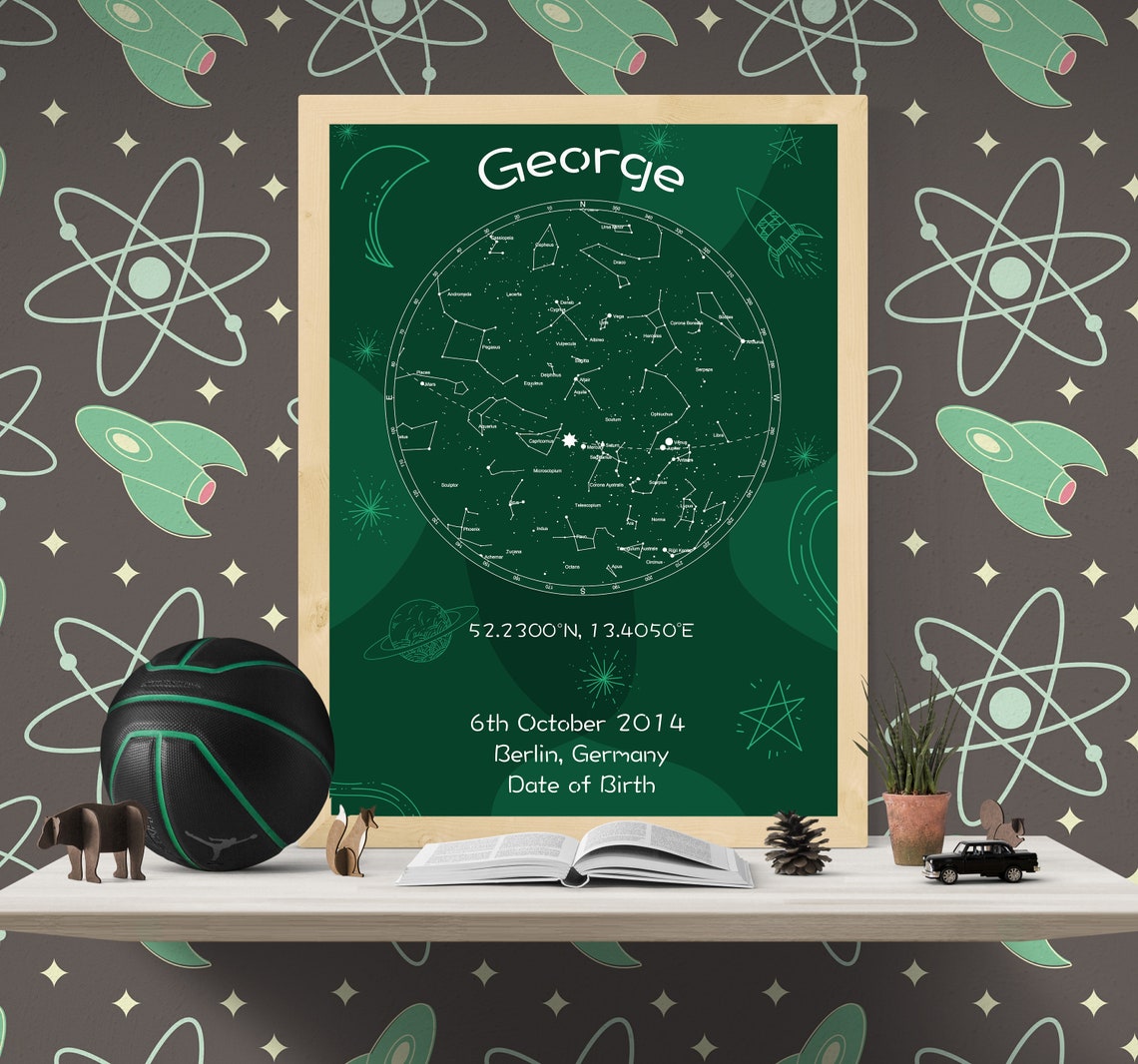 Custom Star Map Custom Sky Map Personalized Sky Map - Etsy