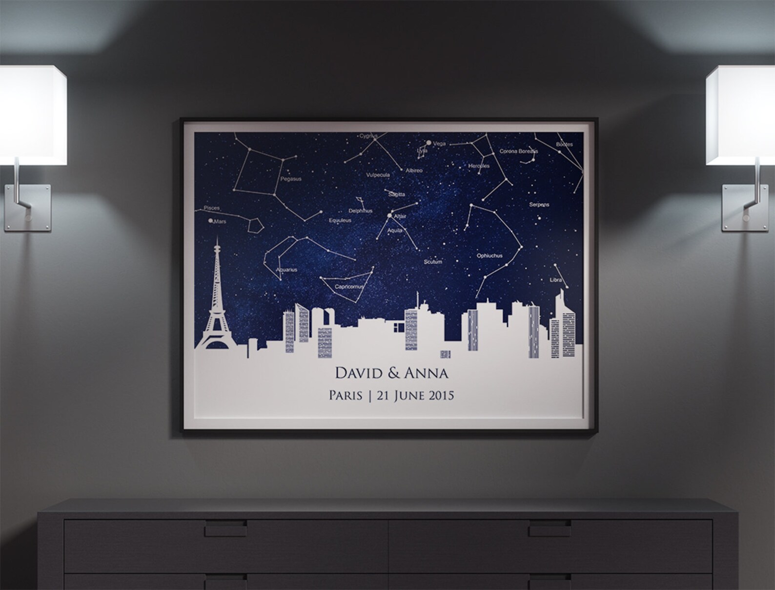 Custom City Map, Custom Star Map, Custom Sky Map, Personalized Sky Map ...