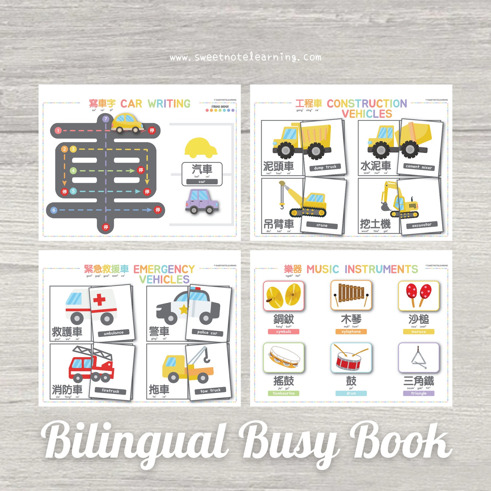 Bilingual Busy Book | Cantonese, Jyutping, English | Toddler Preschool ...