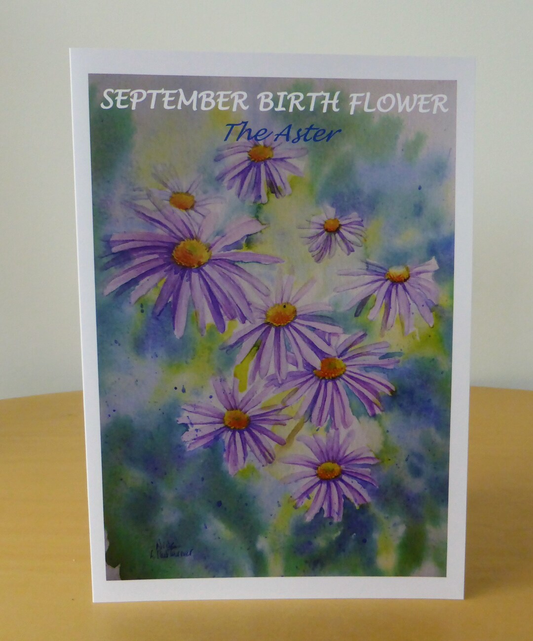 Birth Flower September Card - Etsy