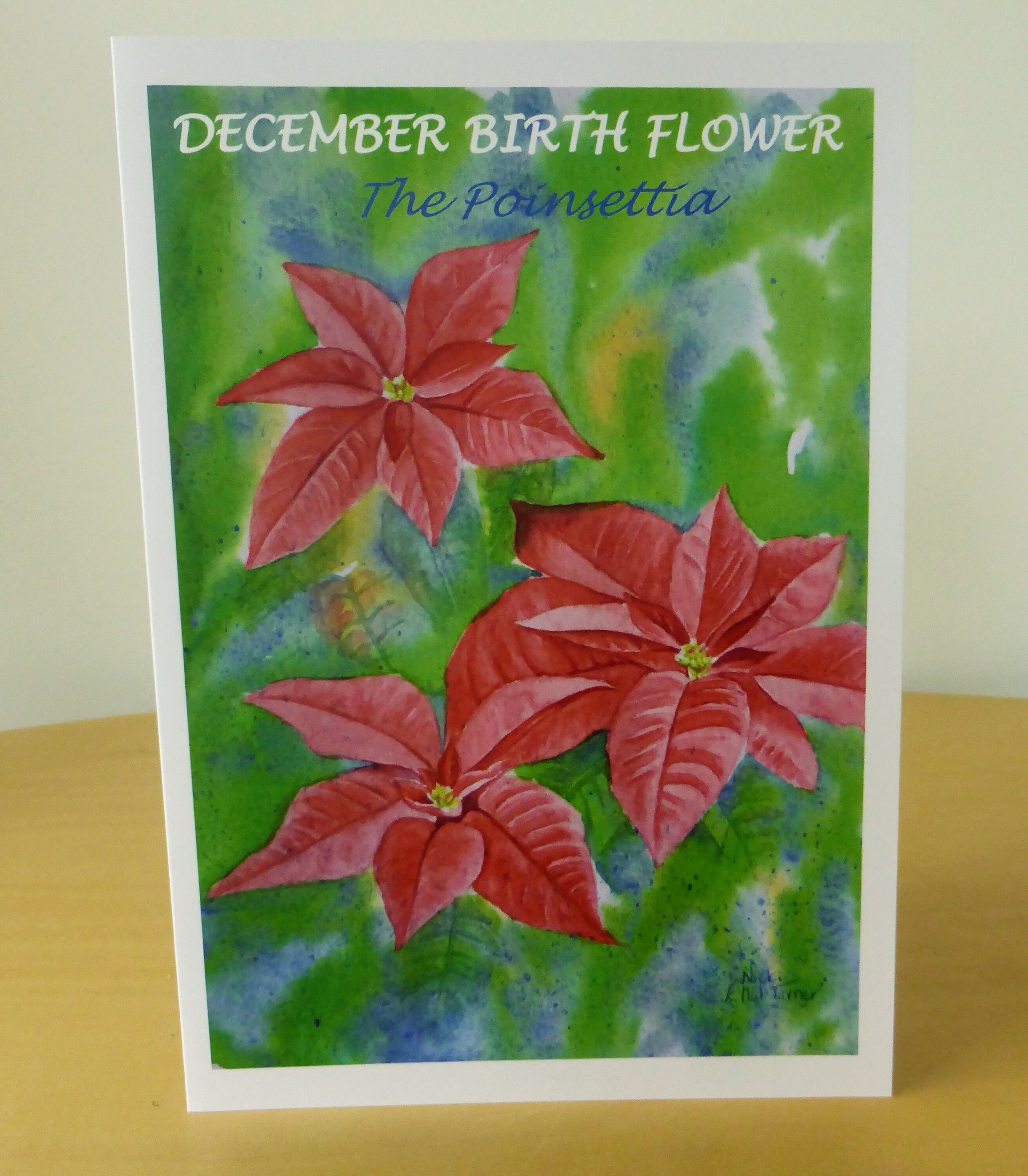 Birth Month Flower December Birthday Card Floral Cards and Envelopes ...