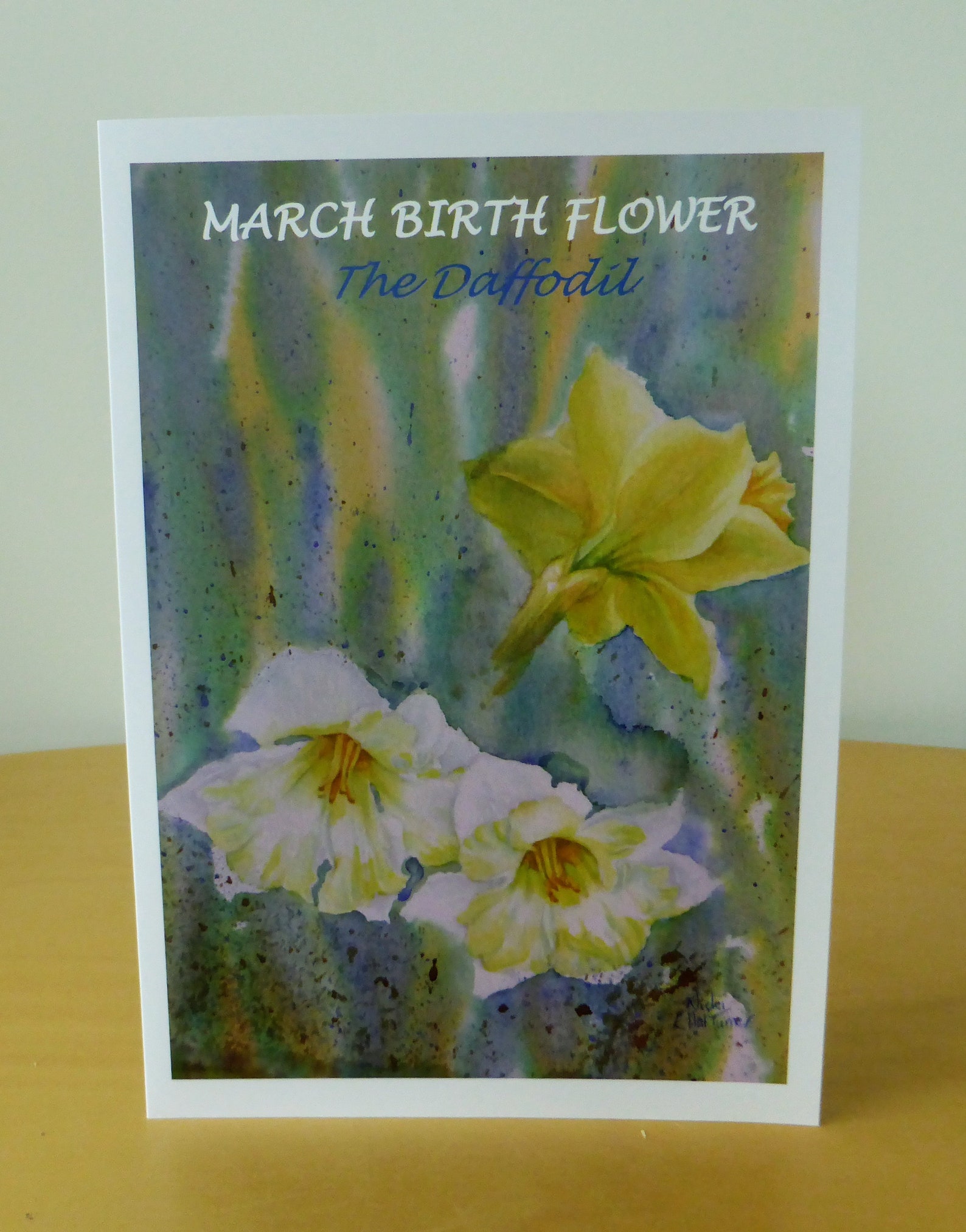 Birth Flower March Card - Etsy