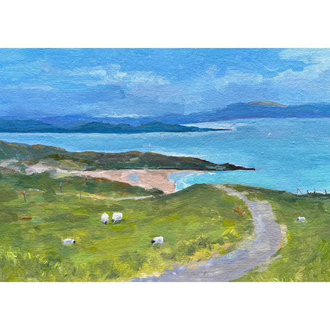 Original Oil Painting of Scottish Coast, Contemporary Art ...