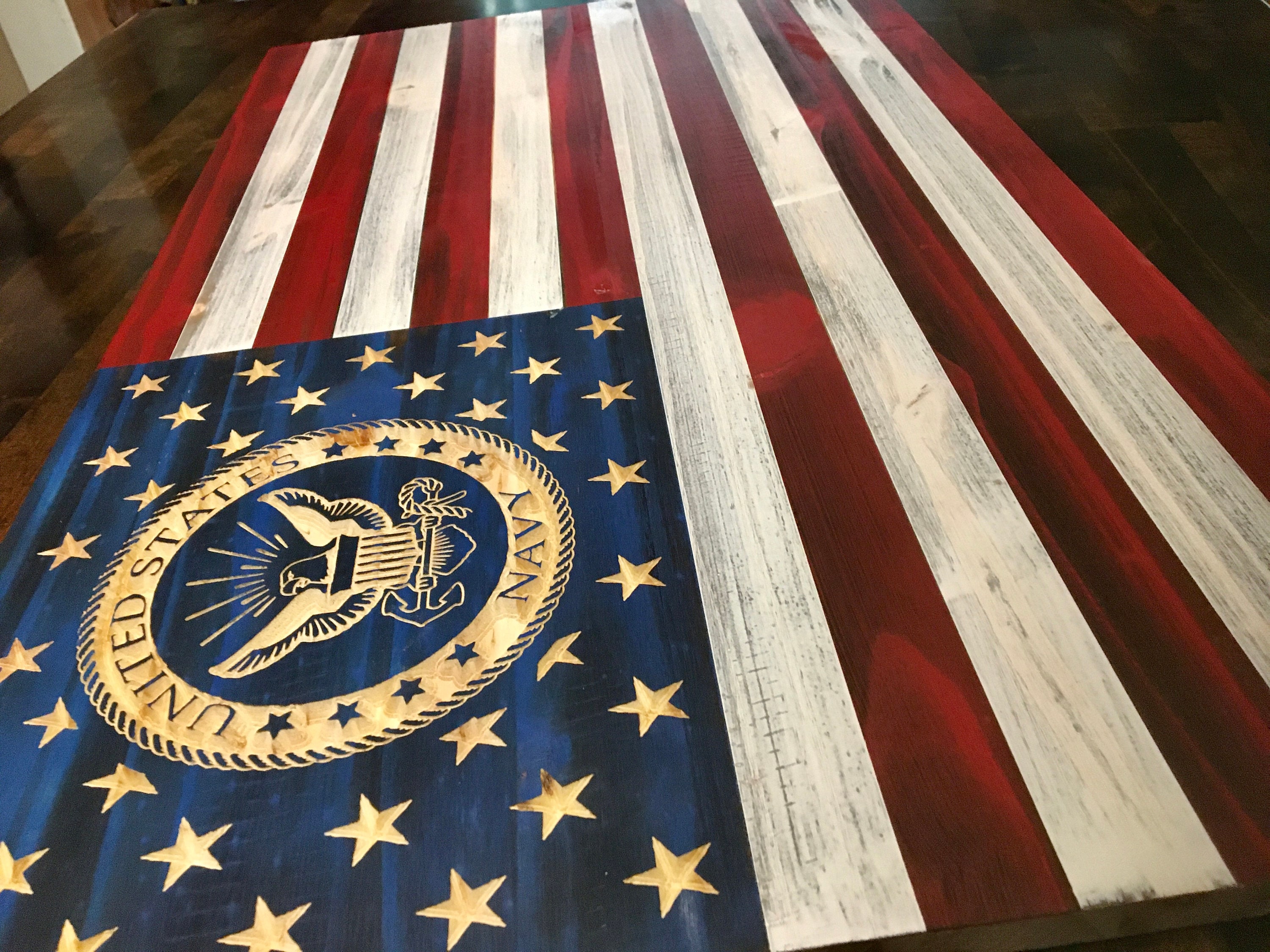 Wooden Navy / Army / Marine / Airforce / Space Force or Coast Guard ...