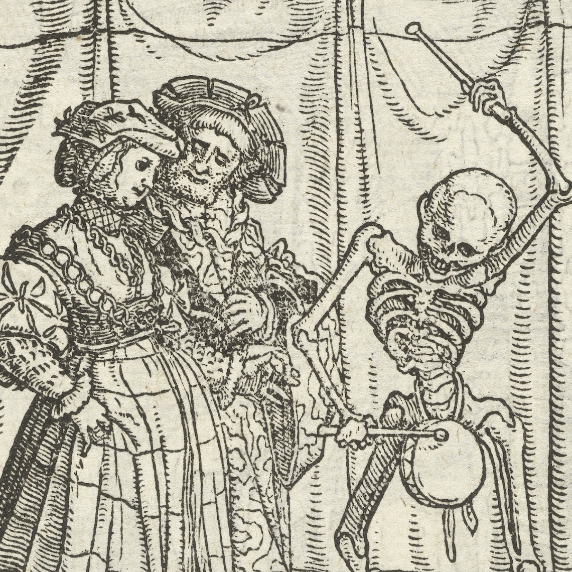 Danse Macabre by Hans Holbein Two Vintage Medieval - Etsy