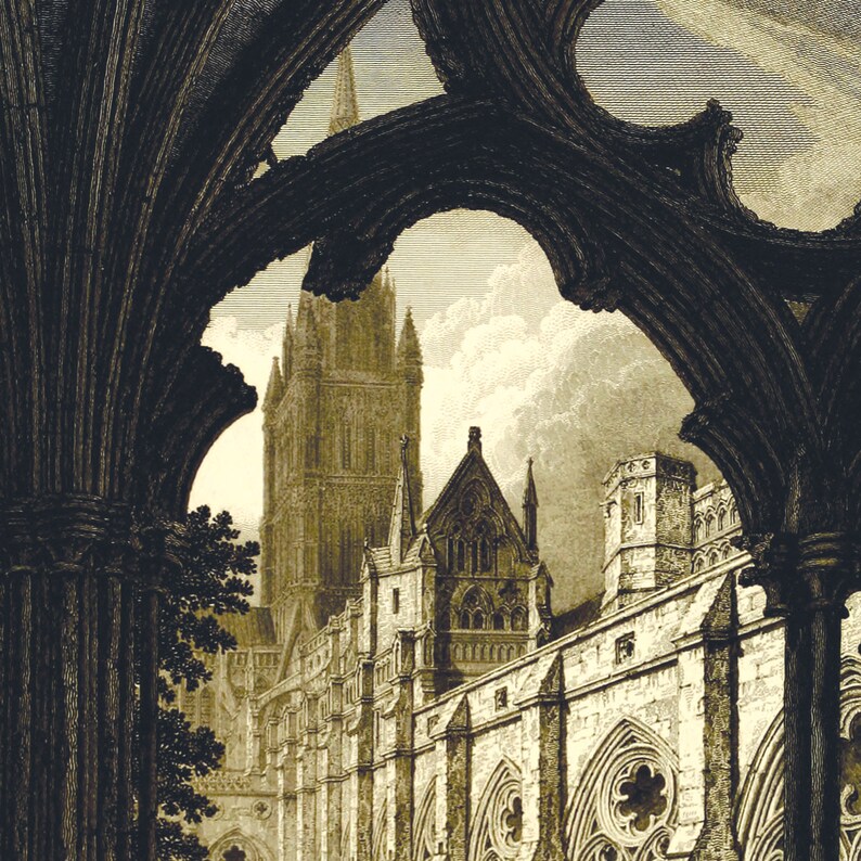 Cheap Medieval Gothic Cathedrals Set Four Vintage Architecture ...