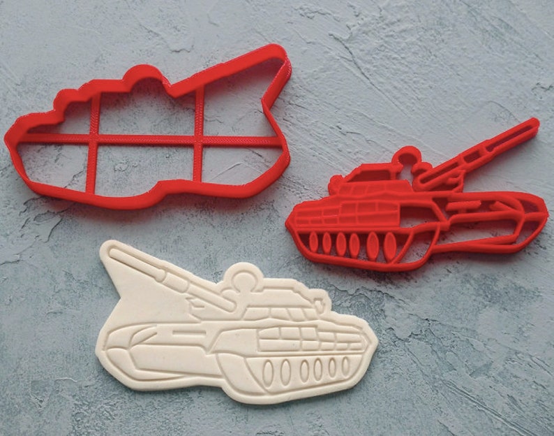 TANK COOKIE CUTTER, Fondant Cutter, Military Theme Cake Decoration ...