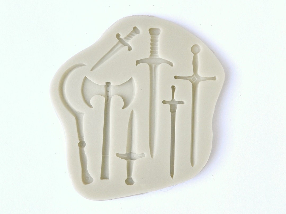 SWORD VARIETY MOLD, Chocolate Mold, Fondant, Axe Mold, Dagger, Molds ...