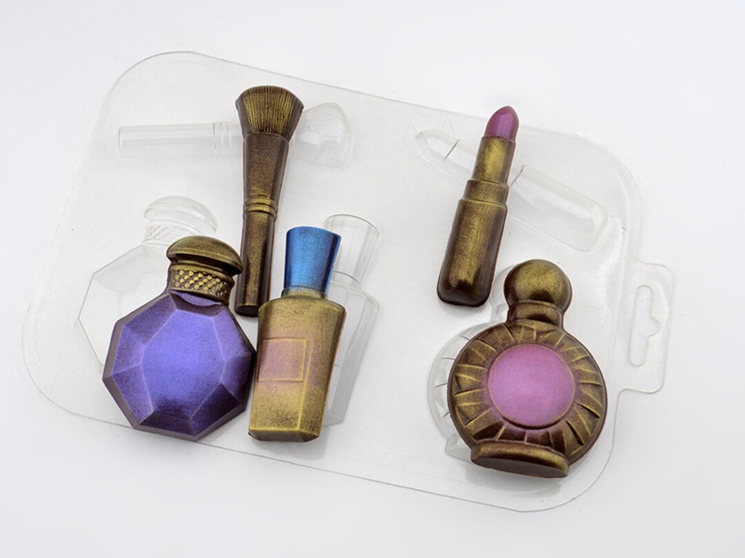 MAKEUP VARIETY MOLD, 5-piece (lipstick Powder Brush Perfume Bottle ...