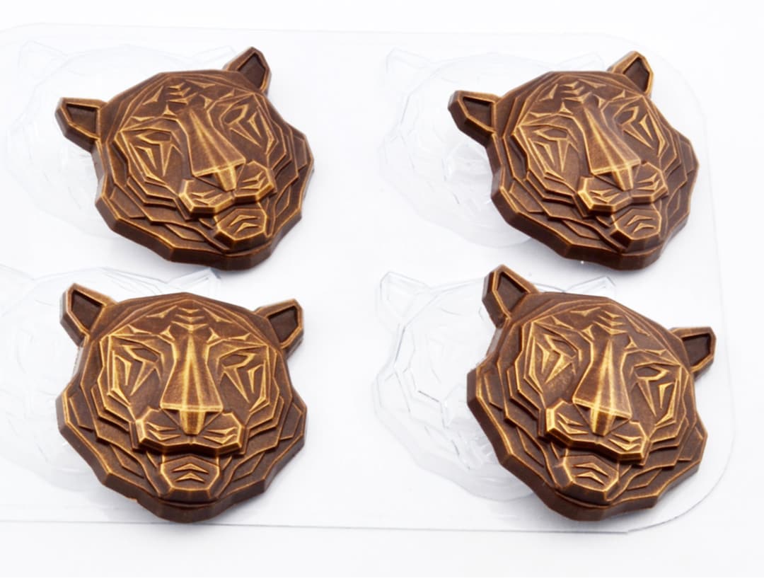 TIGER MOLD (4 Cavity), Chocolate Mold, Candy Mold, Tiger Cake ...