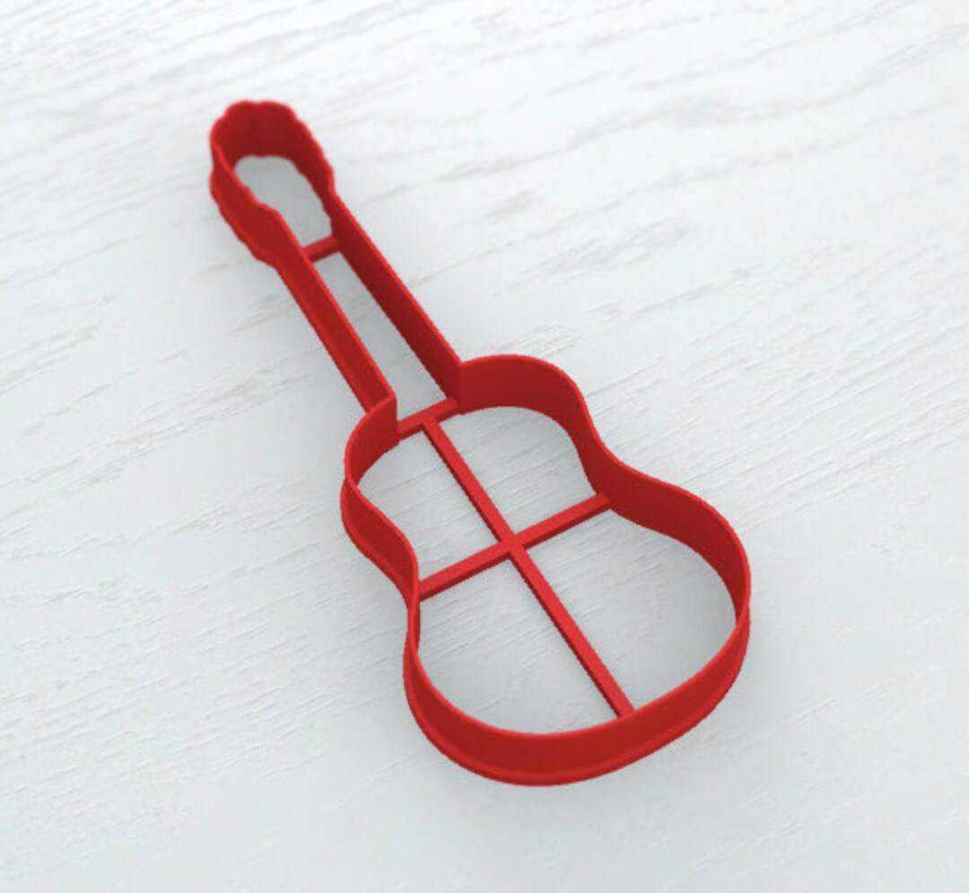 GUITAR COOKIE CUTTER, Musician Theme Plastic Cookie Cutter, Cake ...