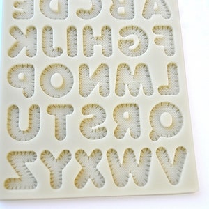 KNITTED ALPHABET MOLD, Cute Letters Silicone Fondant Mold, Baby Shower ...