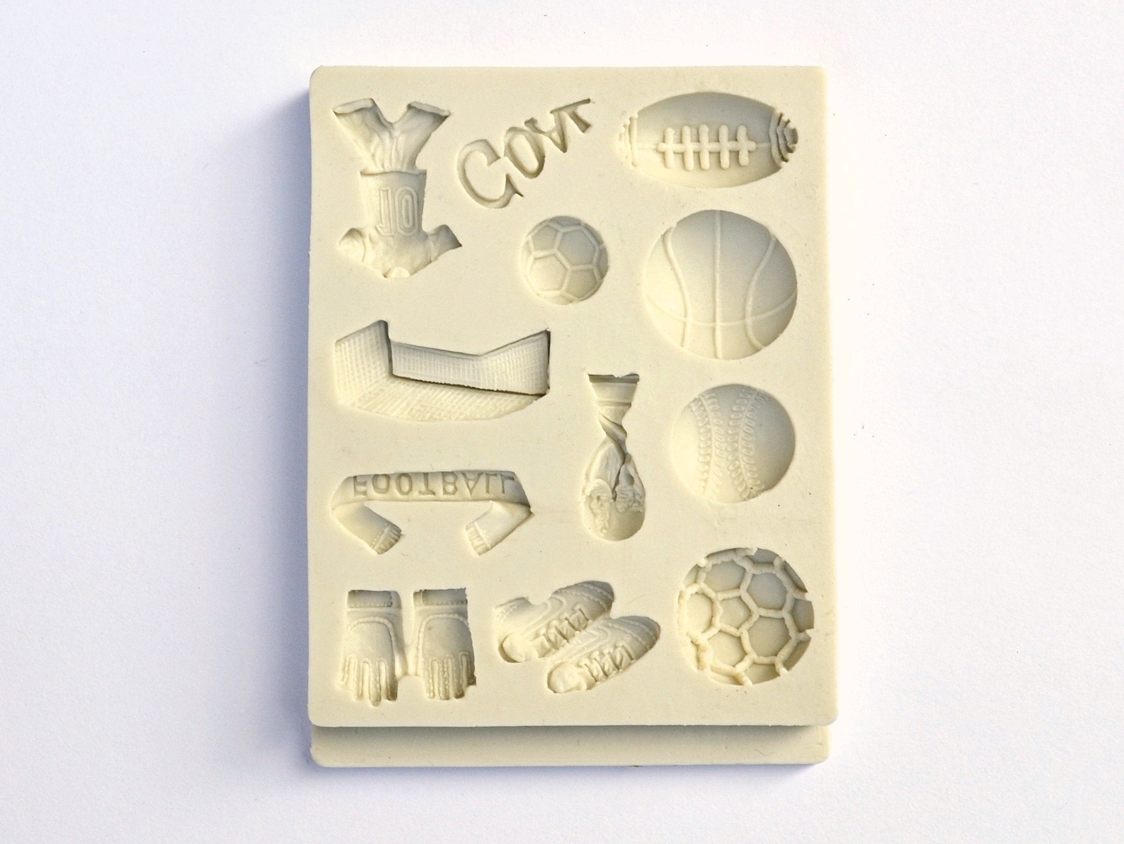 SPORT GAMES MOLD, Football Soccer Ball Volleyball Theme Fondant Mold ...
