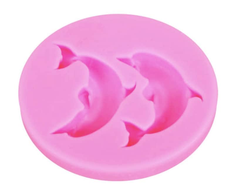 DOLPHIN DUO MOLD, Silicone Fondant Mold, Beach Theme Mold, Ocean Mold ...