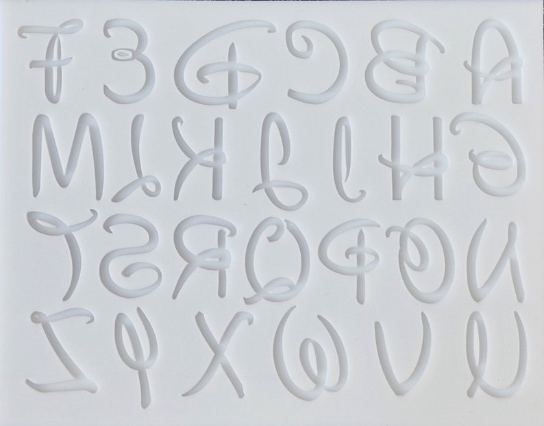 ALPHABET MOLD SET uppercase Letters Lowercase & Numbers | Etsy