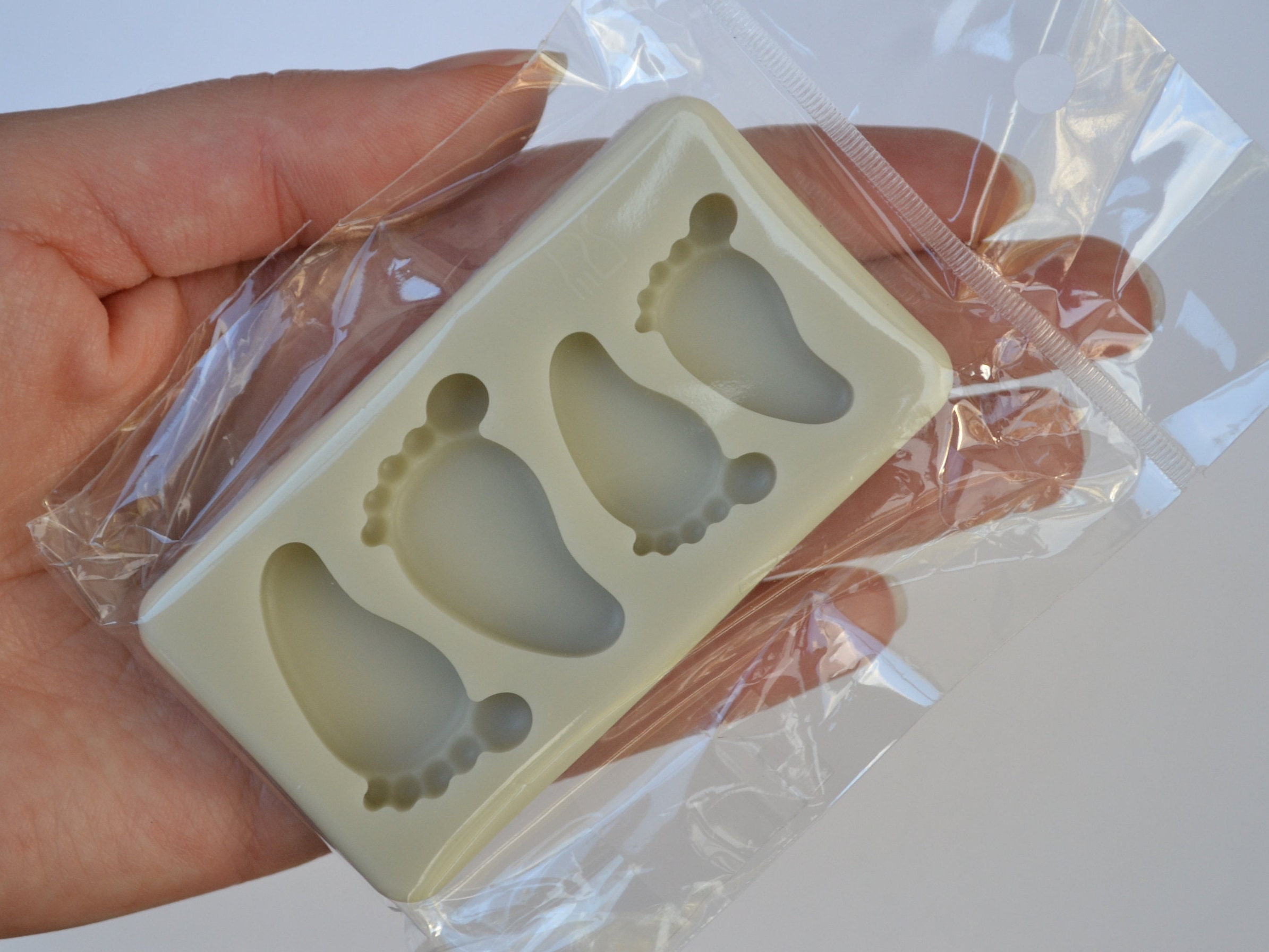 BABY FEET MOLD 4 Cavity Silicone Baby Shower Mold Foot Mold - Etsy