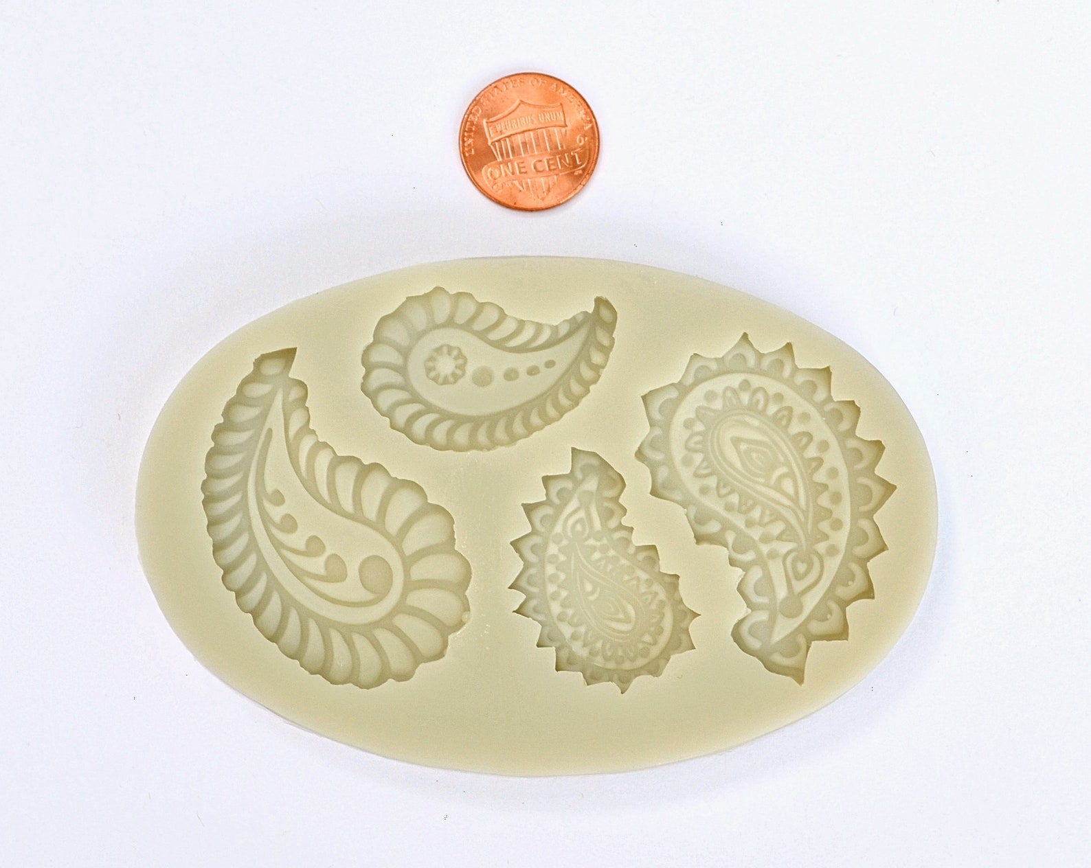 PAISLEY SILICONE MOLD 4-cavity Highly Detailed Fondant Mold | Etsy