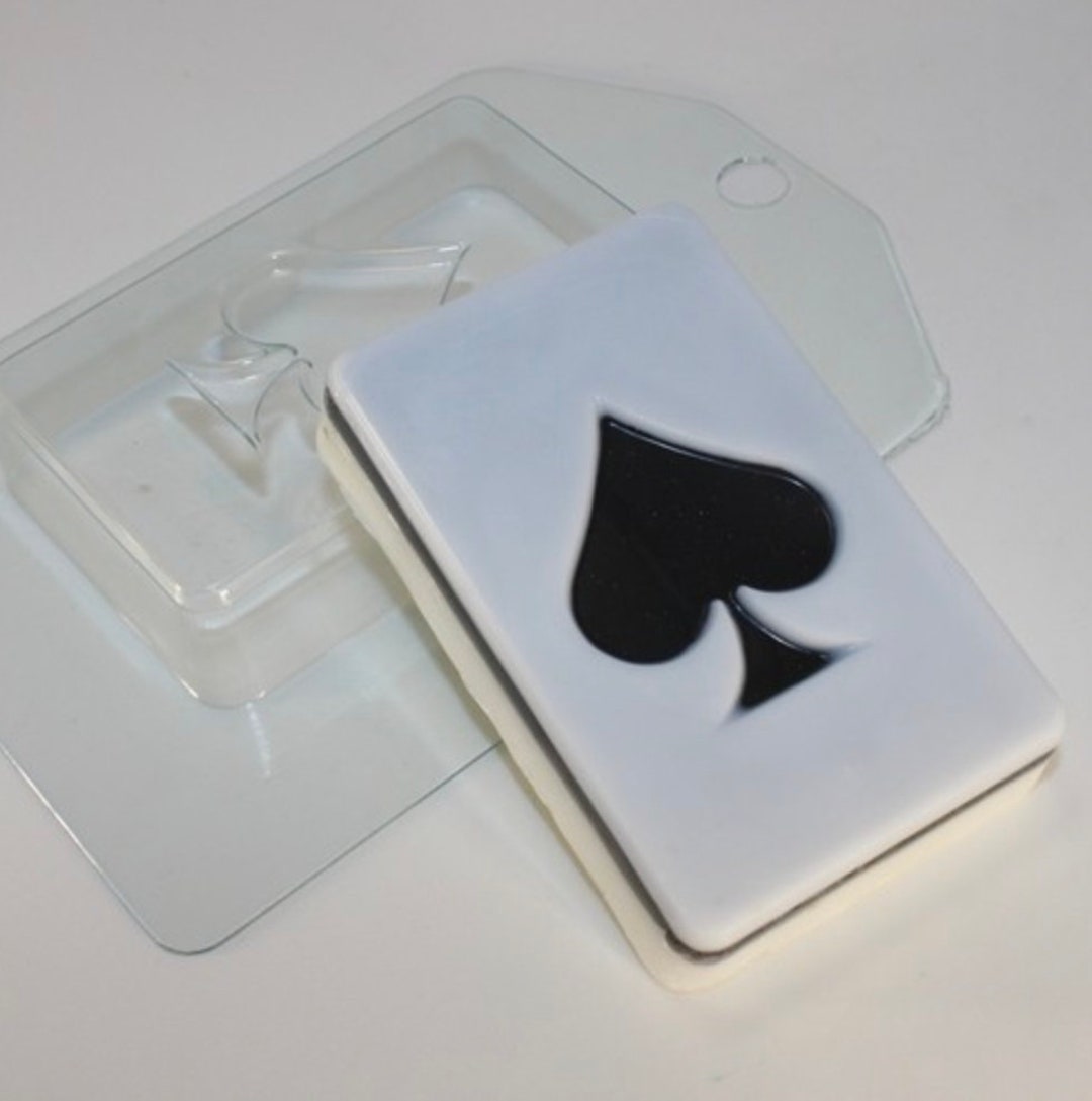 SPADES CARD MOLD, Playing Cards Soap Mold, Bath Bomb Mold, Chocolate ...