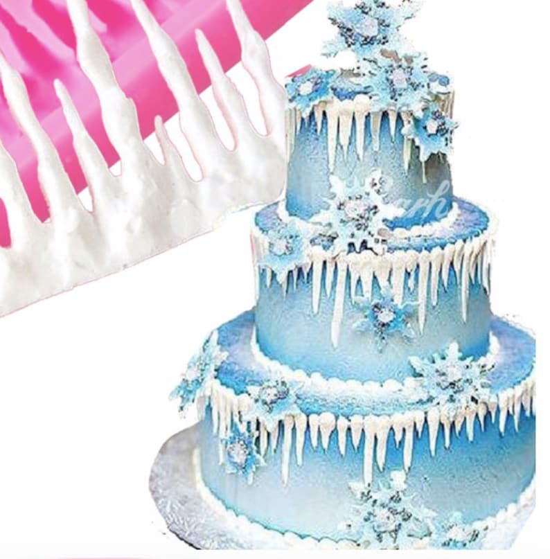 ICICLES MOLD, Silicone Fondant Mold, Chocolate Mold, Cake Decorating ...