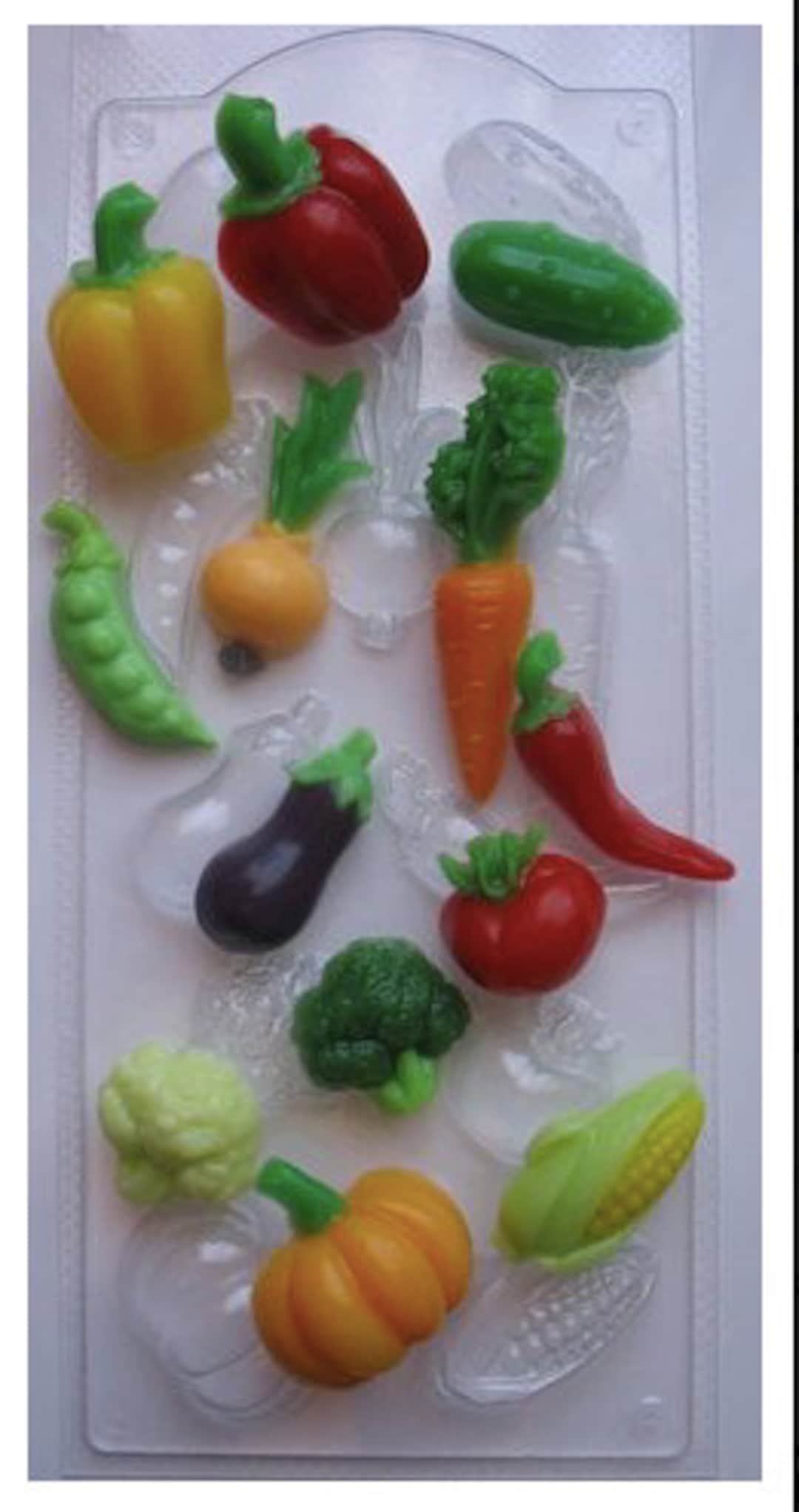 VEGGIES VARIETY MOLD Carrot Onion Pea Pepper Tomato Pumpkin Cabbage ...