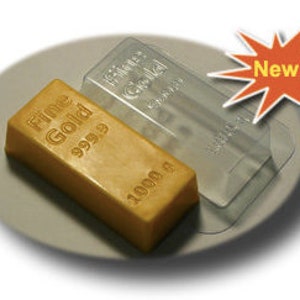 GOLD BAR MOLD, Fine Gold Mold, Soap Mold, Bath Bomb Mold, Chocolate ...