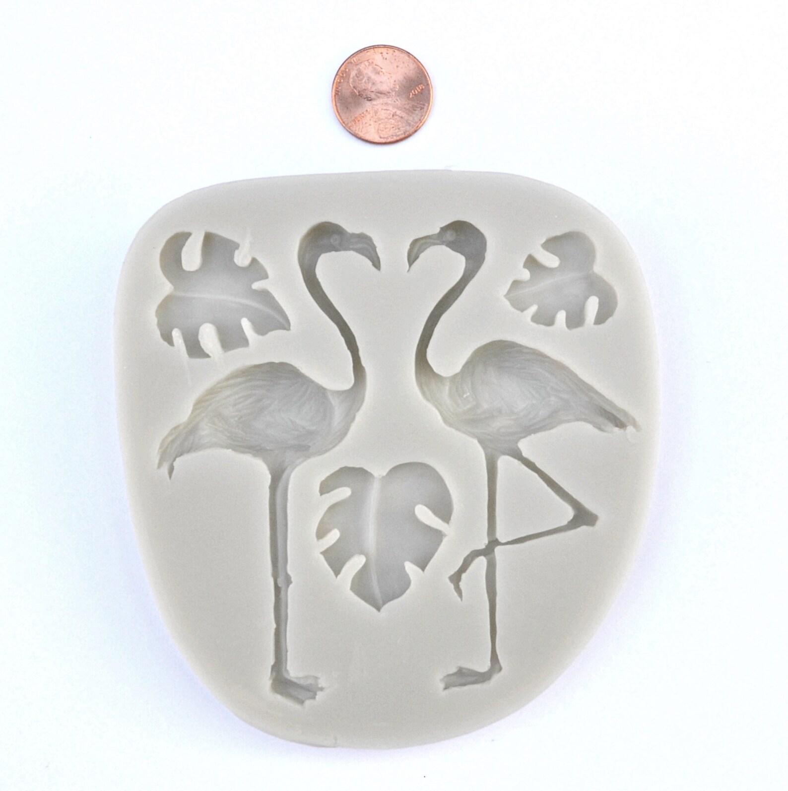 FLAMINGO MOLD SET, Tropical Leaves Fondant Mold, Silicone Chocolate ...