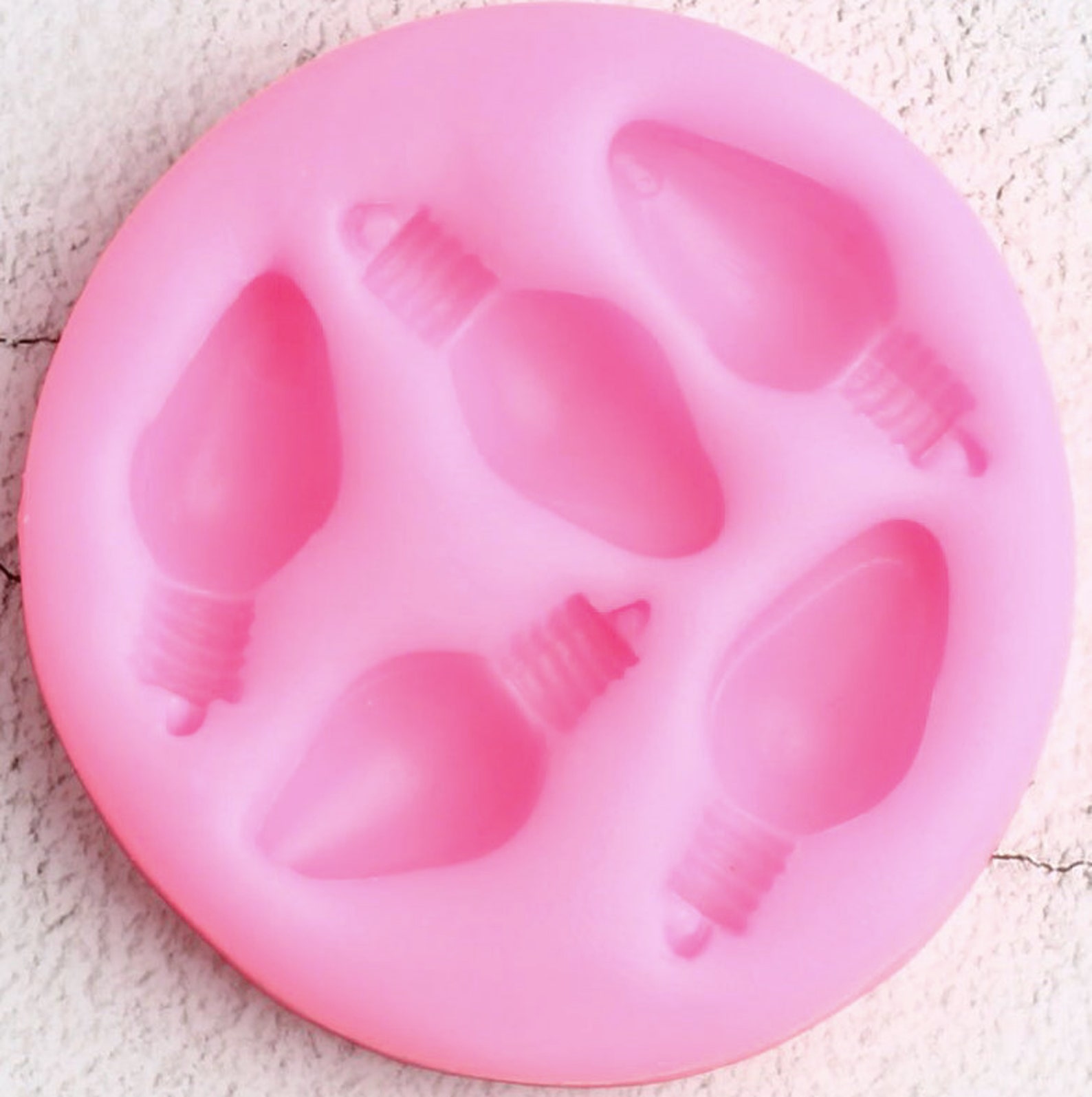 CHRISTMAS LIGHTS MOLD, Light Bulb Mold, Fondant Mold, Silicone ...