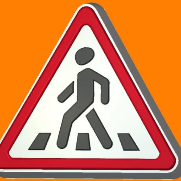 Pedestrian Crossing Sign - Etsy