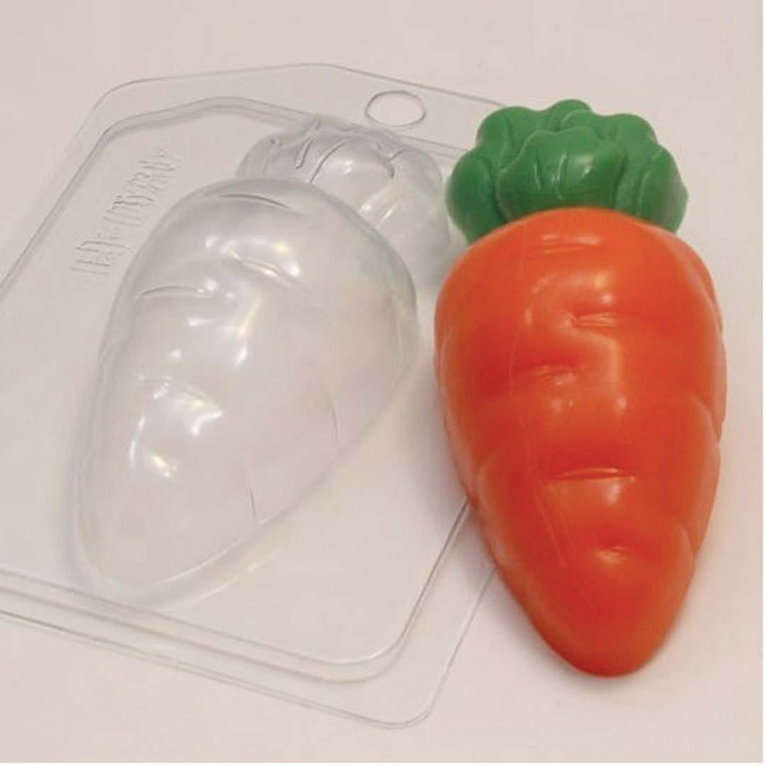 CARROT MOLD, Easter Mold, Plastic Soap Mold, Bath Bomb Mold, Chocolate ...