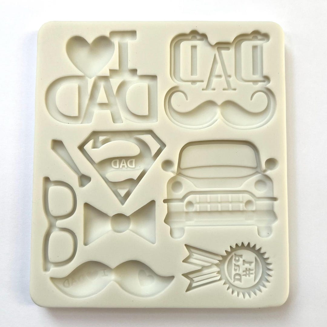 FATHERS DAY MOLD, Fondant Mold, Chocolate Mold, I Love Dad Cake ...