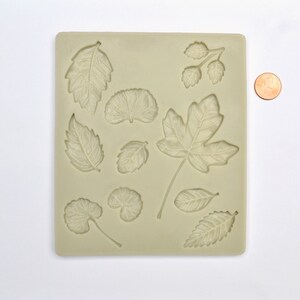 LARGE LEAVES MOLD, Leaf Shaped Fondant Mold, 10 Cavity Mold, Woodland ...