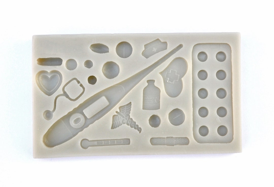 Large Nurse Theme Silicone Mold, Medical Mold, Fondant Mold, Chocolate ...