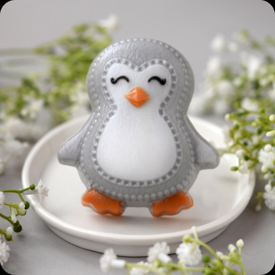 PENGUIN MOLD, Plastic Soap Mold, Bath Bomb Mold, Animals Mold, Baby ...