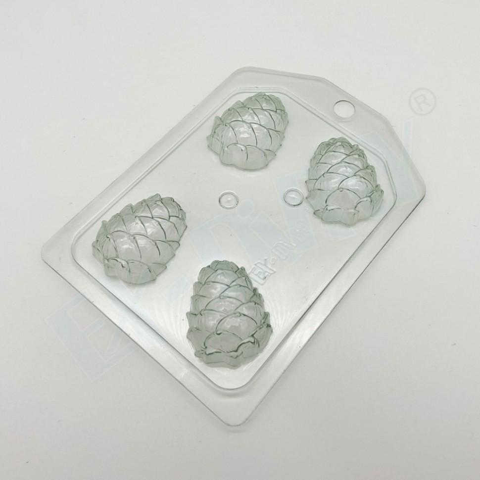 CEDAR CONE MOLD (minis), 4-cavity Pine Tree Cone Chocolate Candy Mold ...