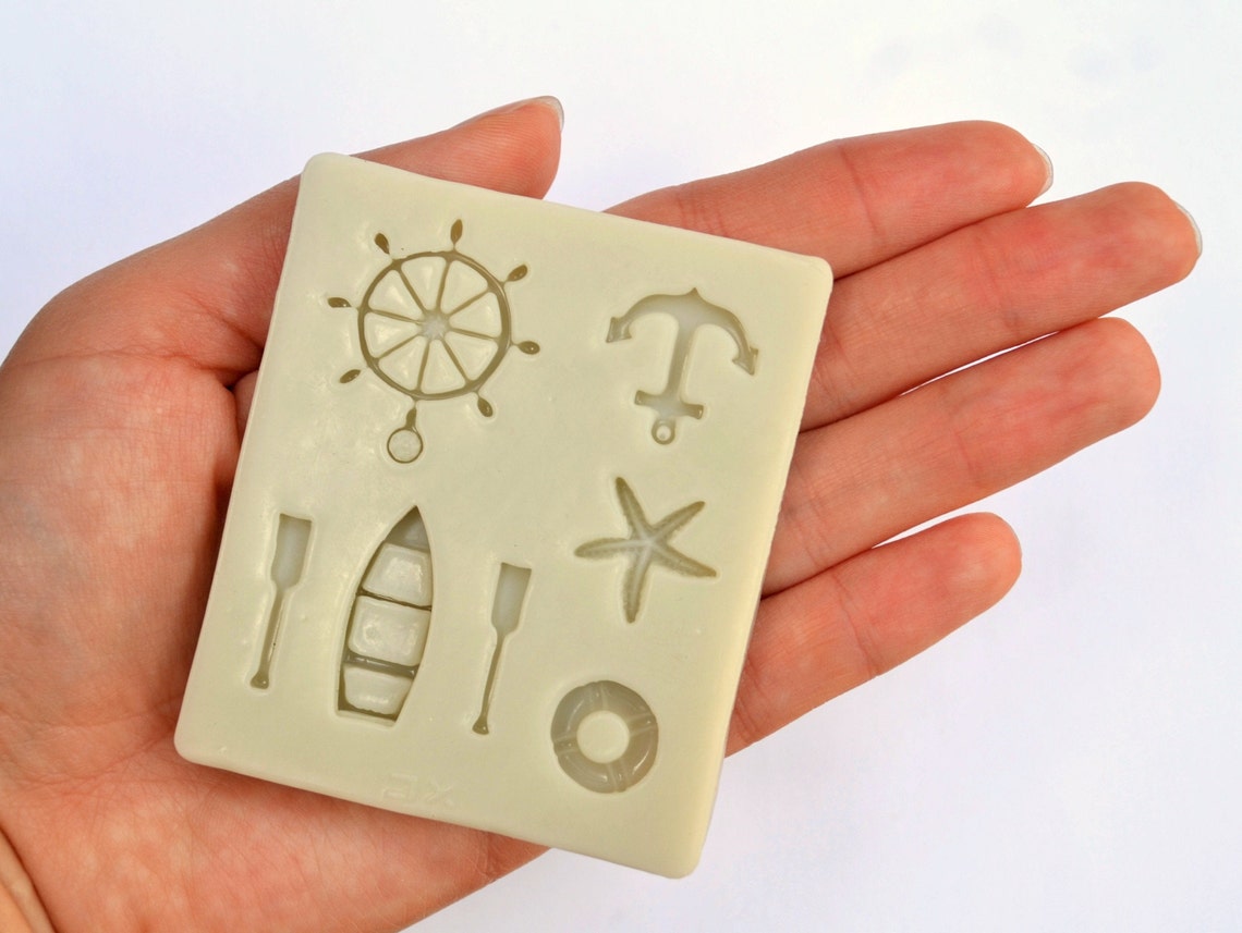 NAUTICAL VARIETY MOLD 7 Cavity Fondant Mold Boat Anchor - Etsy