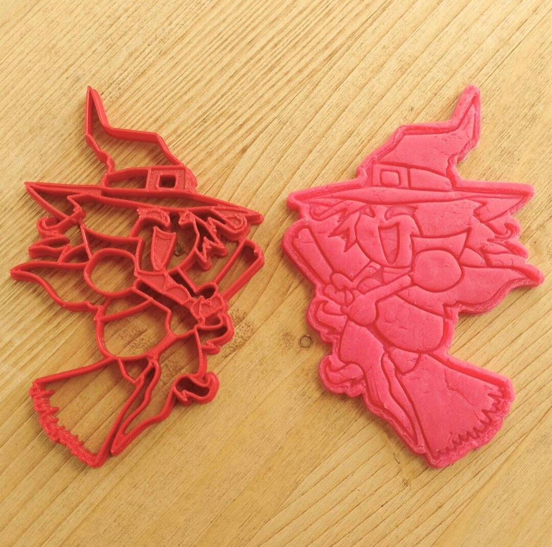 WITCH COOKIE CUTTER, Halloween Cake Decoration, Fondant Cutter, Witch ...