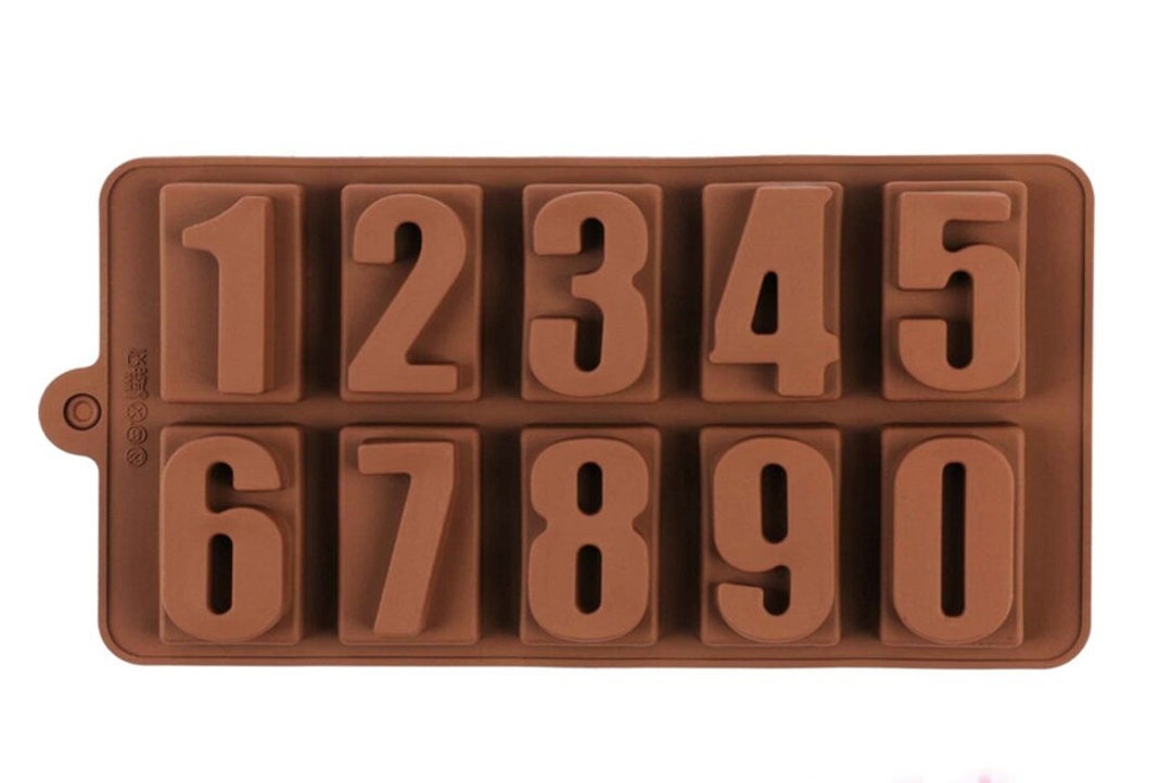 NUMBERS MOLD, Silicone Chocolate Mold, Candy Mold, Cake Decorating, Ice ...