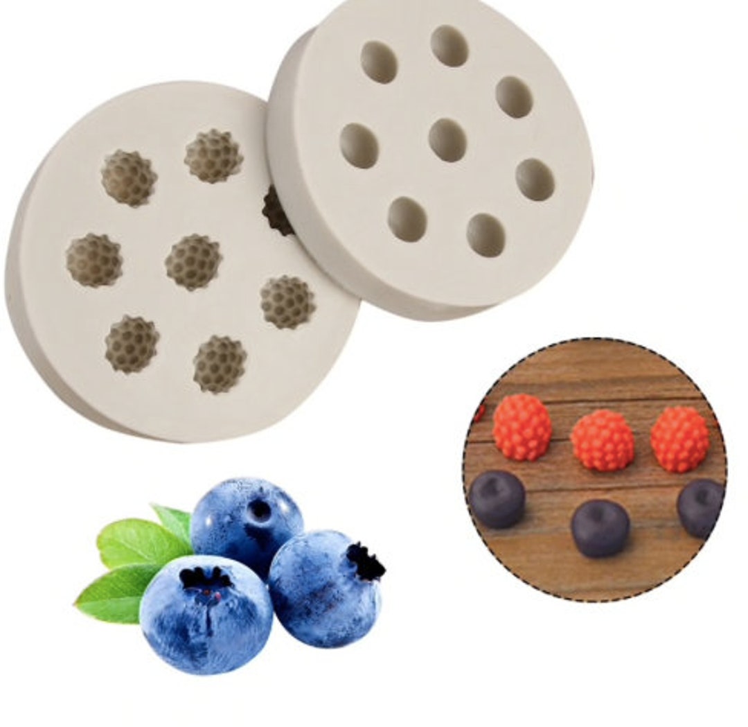Berries Mold, BLUEBERRY & RASPBERRY MOLD, 3D Silicone Mold, Soap Embeds ...