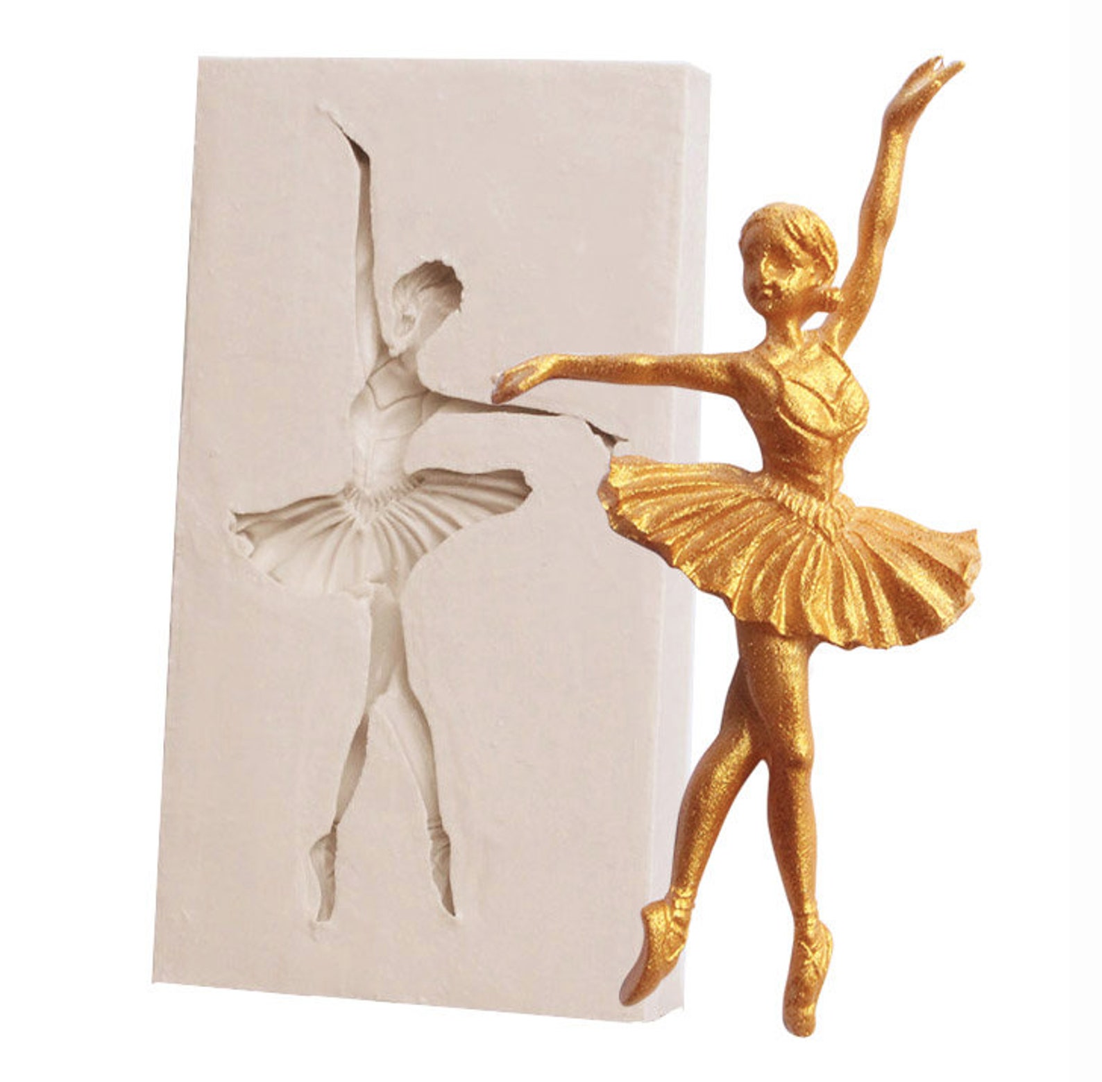 BALLERINA MOLD, Highly Detailed Ballet Theme Silicone Mold, Resin Mold ...