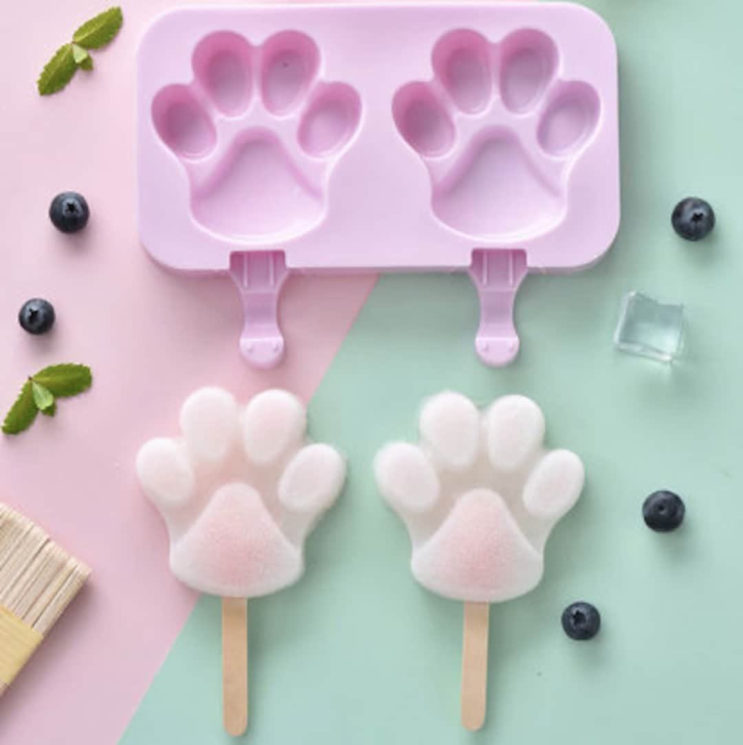 PAW CAKESICLE MOLD, Popsicle Mold, Pet Theme Baking Mold, Dessert Mold ...