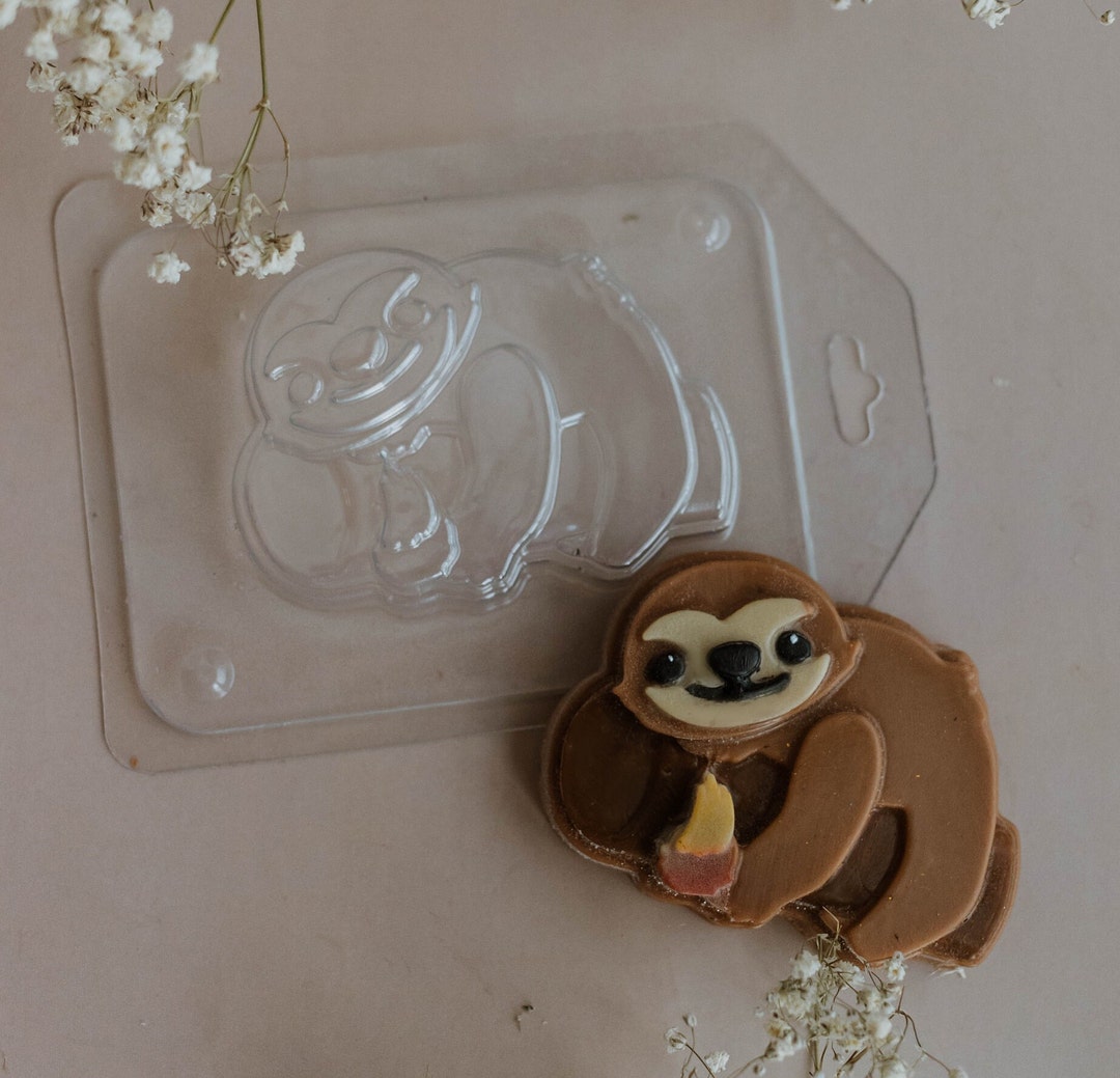 SLOTH MOLD, Plastic Soap Mold, Bath Bomb Mold, Chocolate Mold, Fondant ...