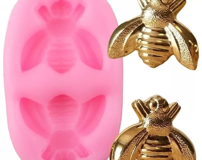 MINI BEE MOLD tiny Fondant Mold, Treats Decoration, Bumblebee Shaped ...