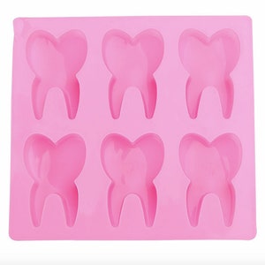 MOLAR TOOTH MOLD, 6 Cavity Silicone Soap Mold, Teeth Bath Bomb Mold ...