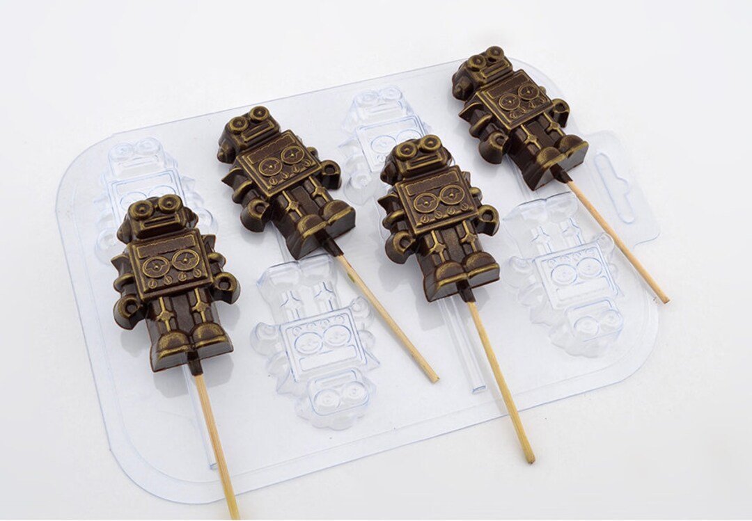 ROBOT MOLD 4 Cavity, Candy Mold, Chocolate Mold, Robot Theme Baking ...