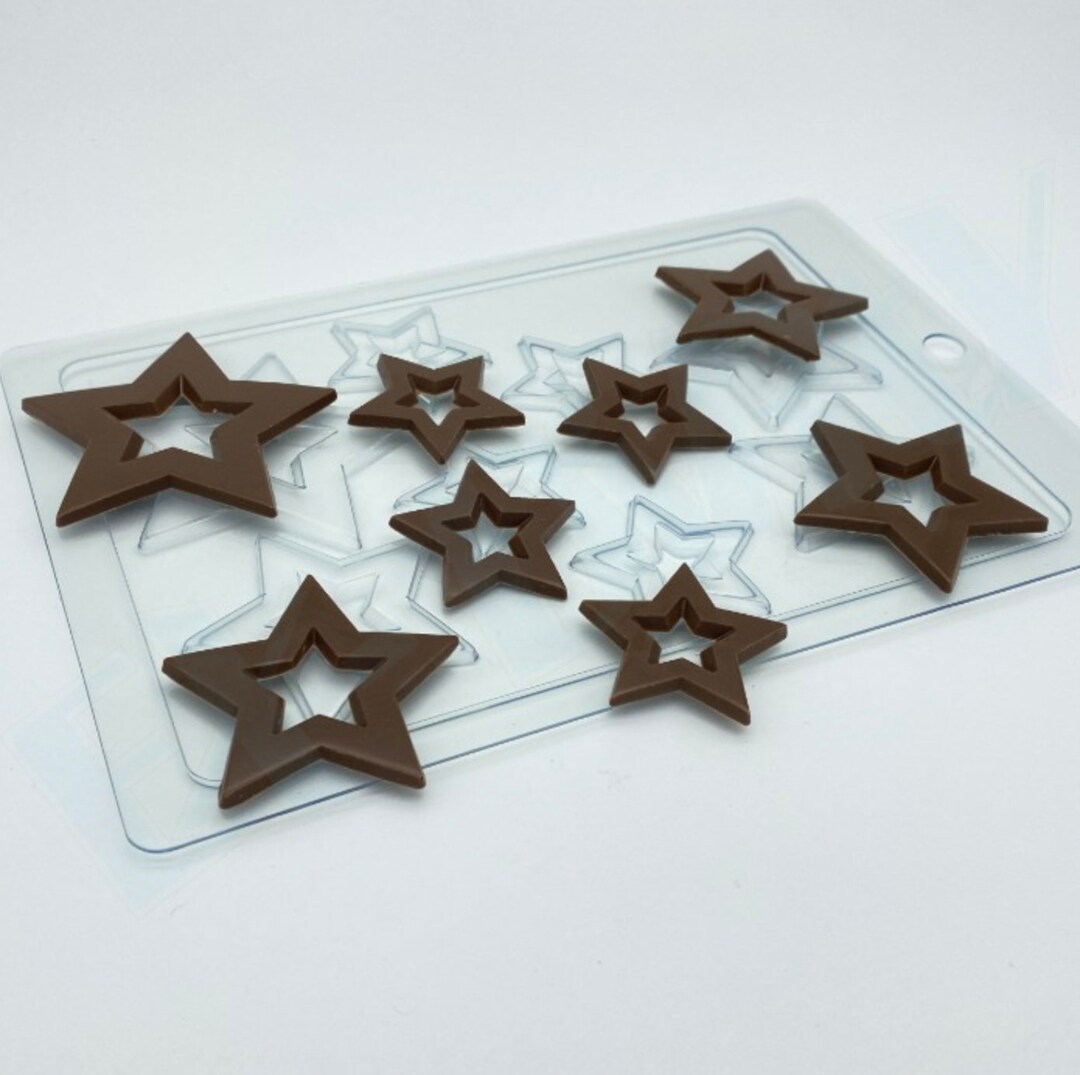 Framed Stars Mold, LESS THAN PERFECT Chocolate Mold, Fondant Mold ...