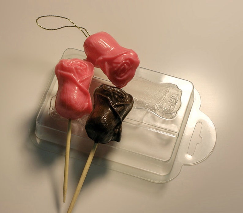ROSE BUD MOLD, 2 Cavity Candy Mold, Chocolate Mold, Floral Mold, Fondant Mold, Unique Roses Mold ...