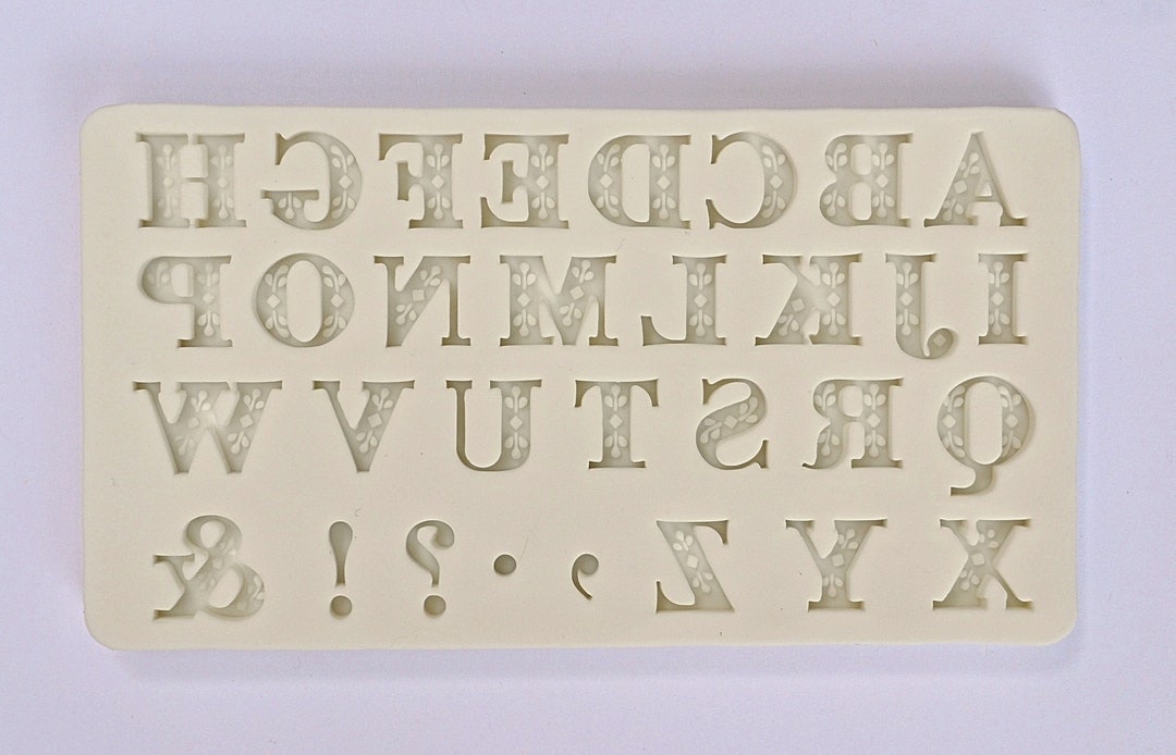 LETTERS MOLD, Alphabet Silicone Fondant Mold, Cake Decoration Mold ...