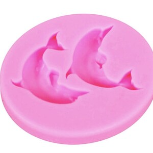DOLPHIN DUO MOLD, Silicone Fondant Mold, Beach Theme Mold, Ocean Mold ...