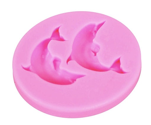 DOLPHIN DUO MOLD, Silicone Fondant Mold, Beach Theme Mold, Ocean Mold ...