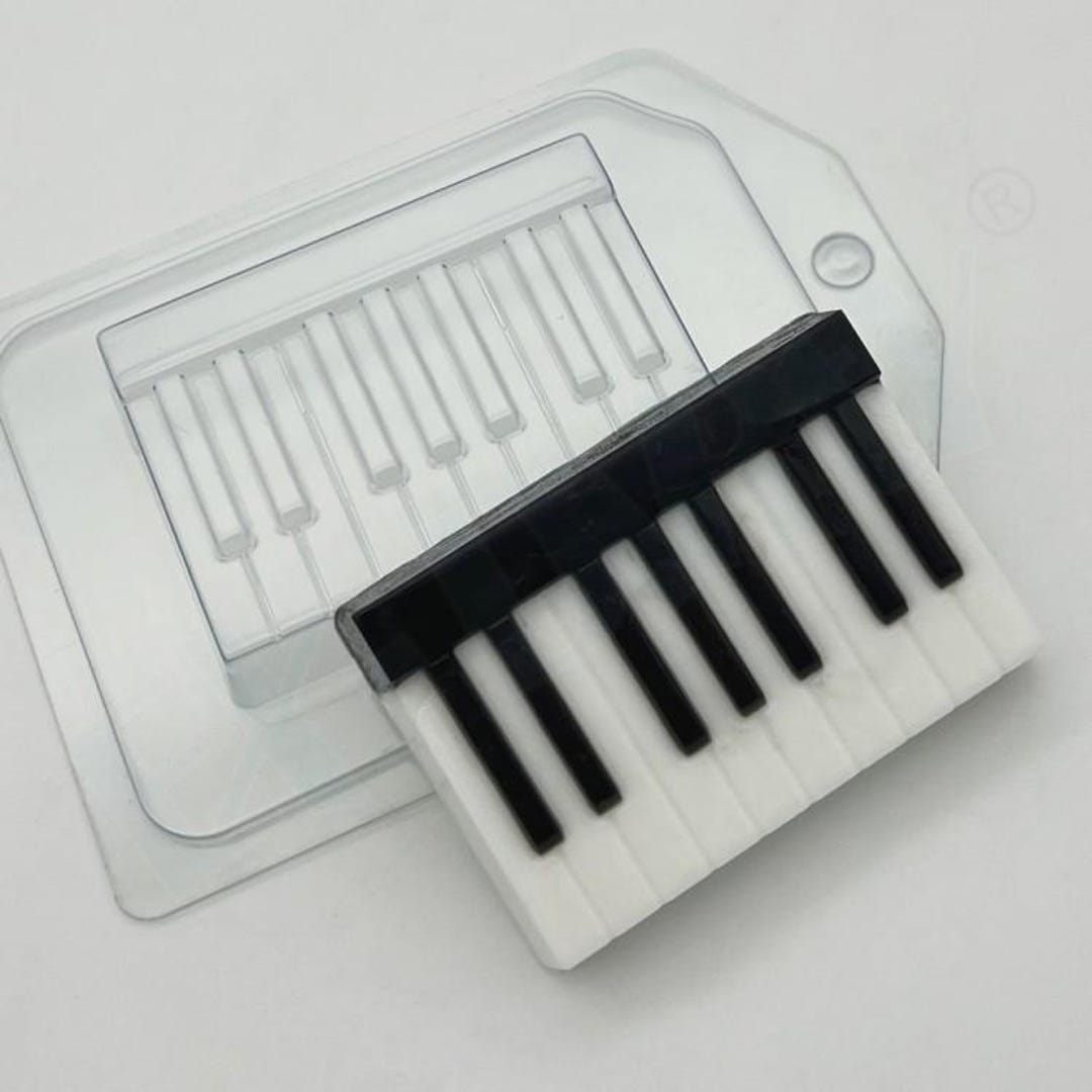 PIANO KEYBOARD MOLD, Plastic Soap Mold, Chocolate Mold, Bath Bomb Mold ...
